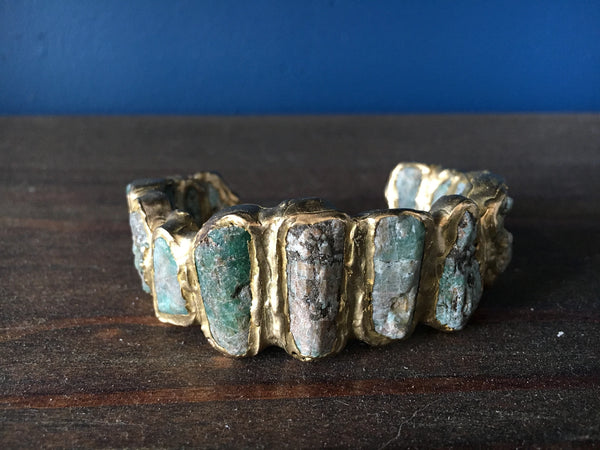 Aquatic Moss Cuff – Facets Of Earth